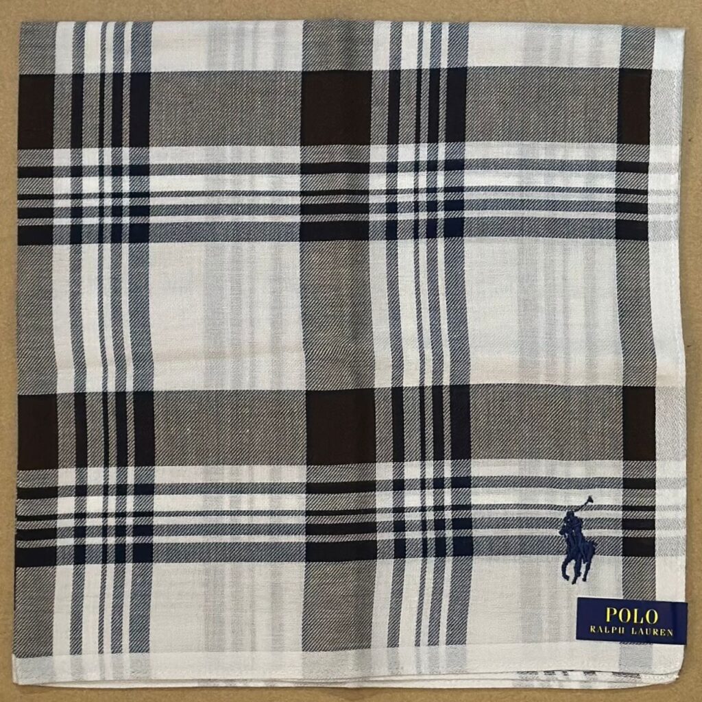 ผ้าเช็ดหน้า สำหรับผู้ชาย สีขาว Polo Ralph Lauren ปักโลโก้ม้า